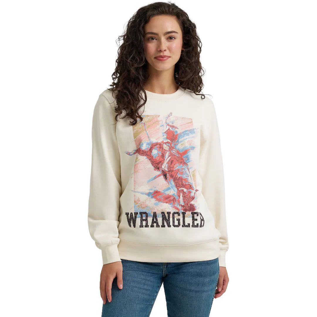 Wrangler Ladies Retro® Whisper White Crew Sweatshirt – Triple A Farm ...