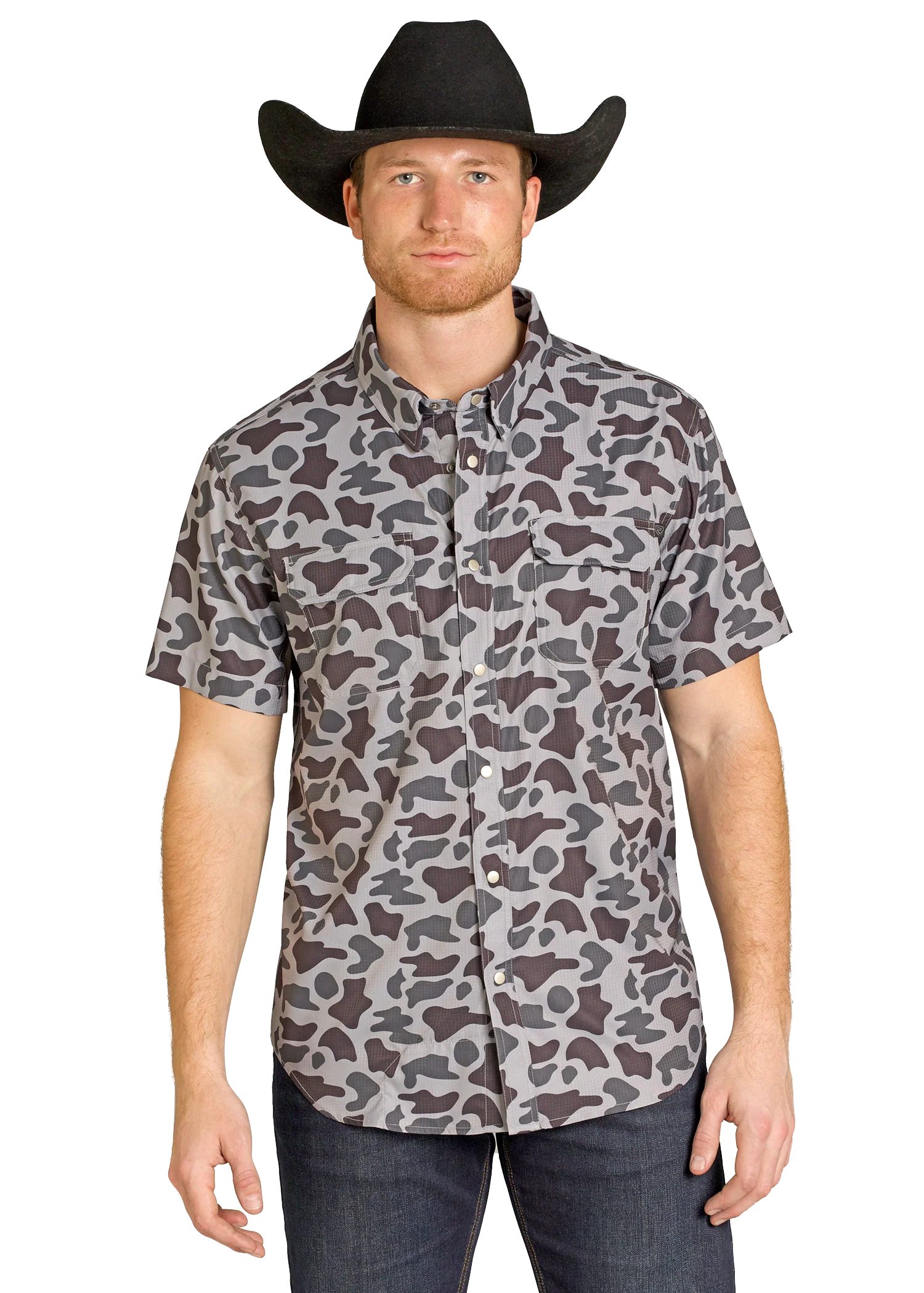 TEK WESTERN GREY CAMO SHORT SLEEVE SHIRT ⭐️ – Triple A Farm & Ranch, LLC
